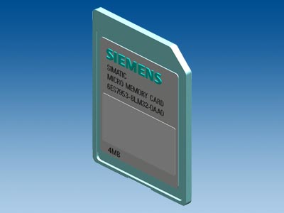 SIMATIC S7, Micro Memory Card for S7-300/C7/ET 200, 3, 3V Nflash, 4 MB